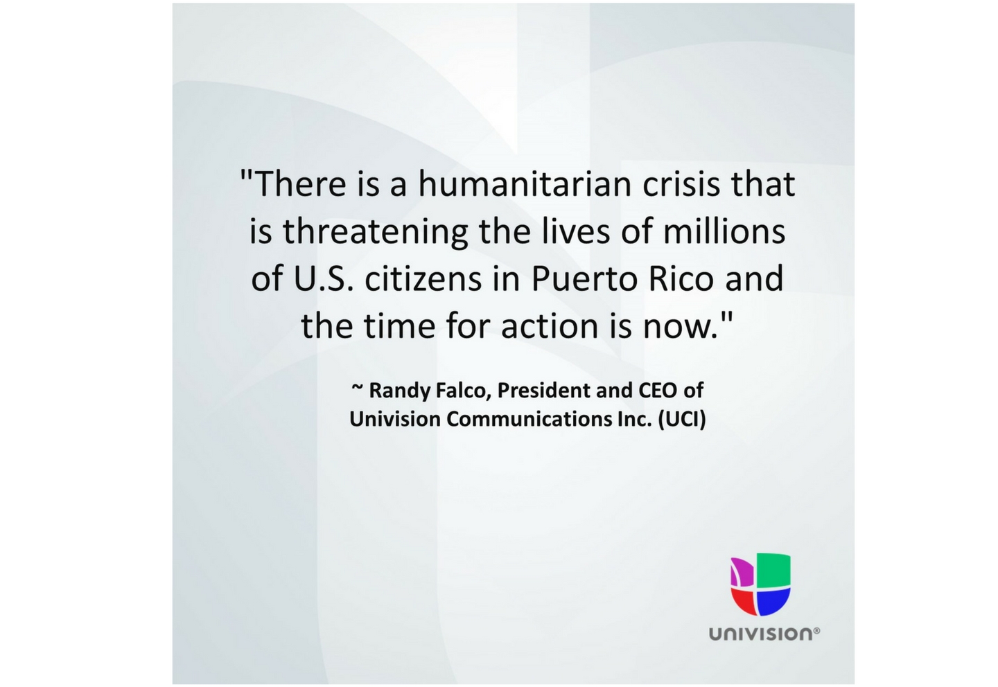 A Call to Act: Puerto Rico Now - TelevisaUnivision