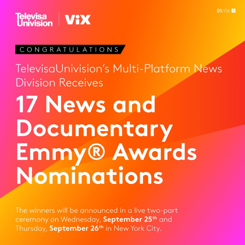 TelevisaUnivision’s Multi-Platform News Division Receives 16 News and ...